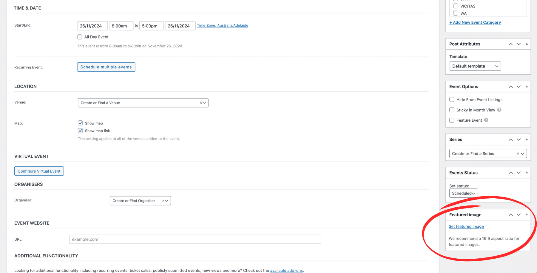 How to Edit Events - Typical settings? - agend | association management system (AMS)